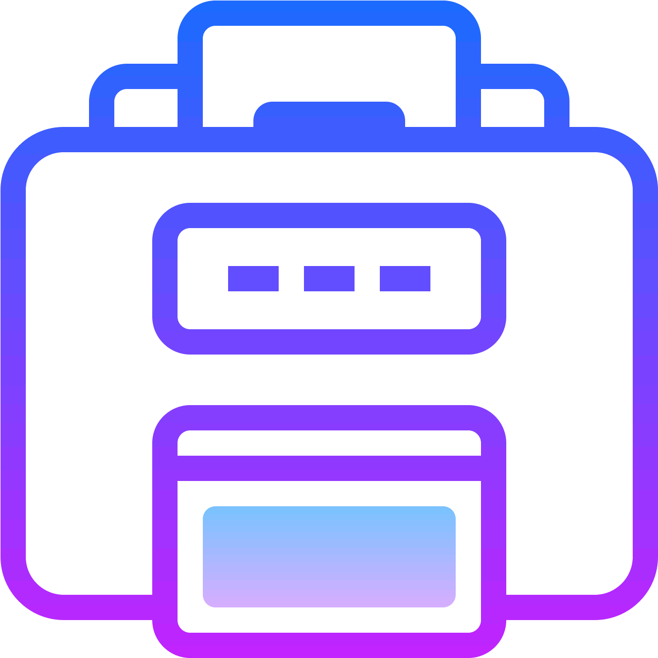 The Icon Is A Stylized Printer Clipart - Full Size Clipart (#2788577 ...