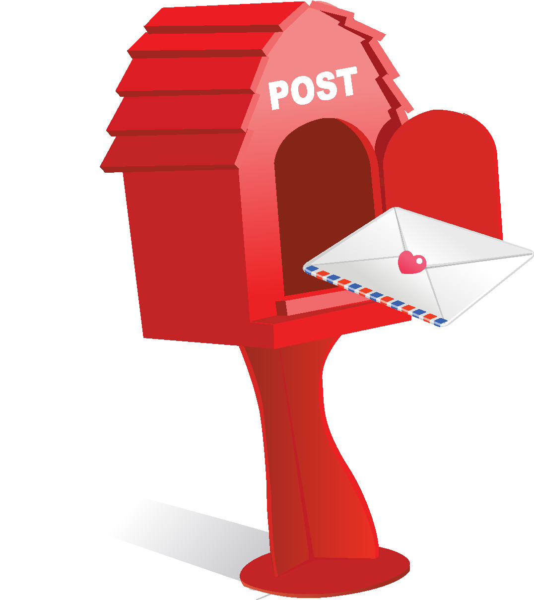 Vector Hand Drawn Red Mail Box Clipart - Full Size Clipart (#2797166 ...