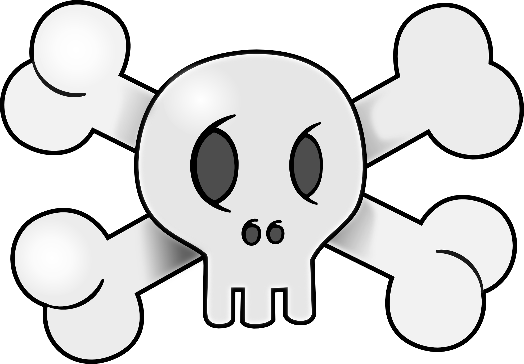 Download Free To Use Public Domain Skull Clip Art - Comic Skull Png ...