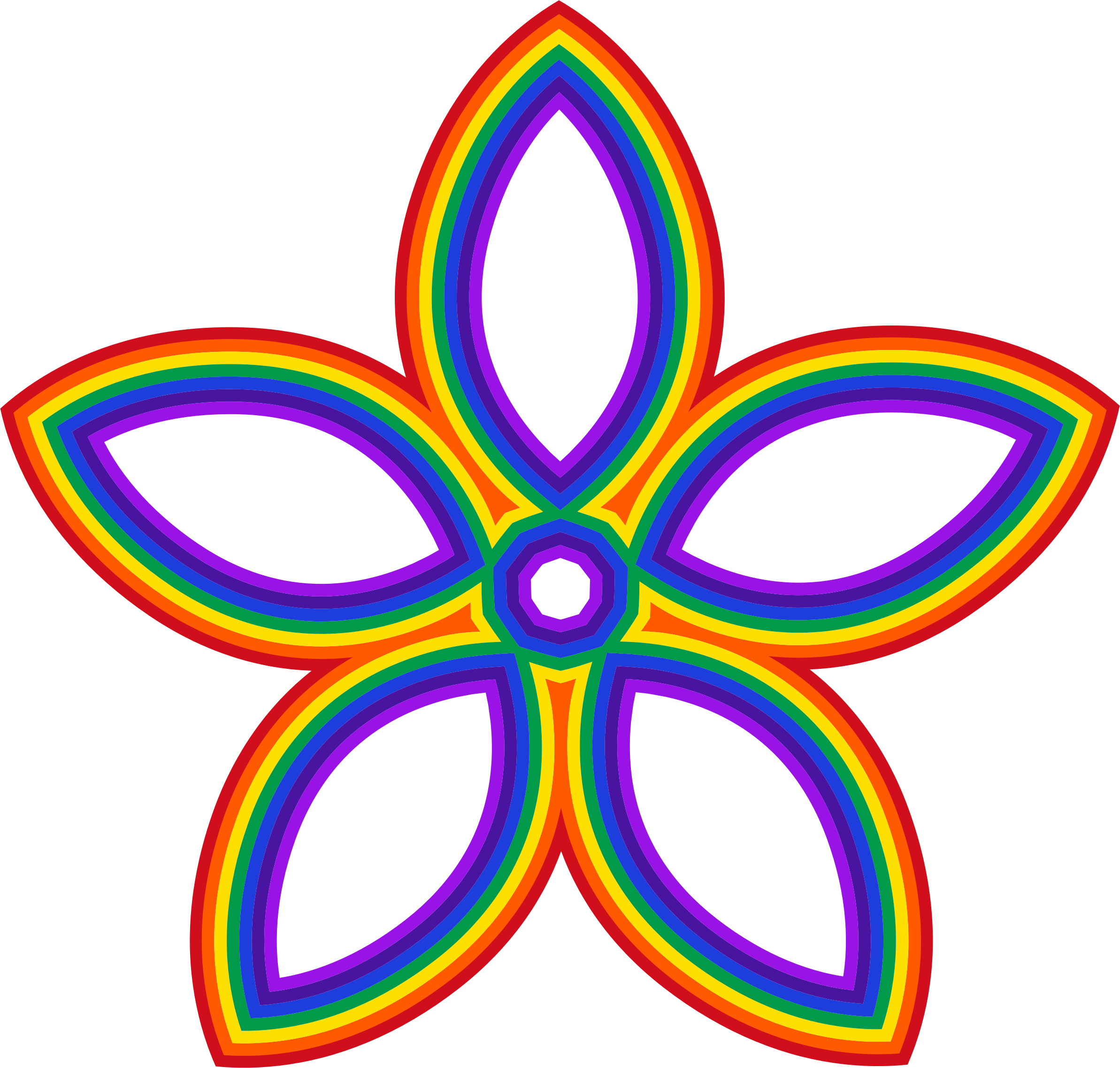 Clipart - Rainbow Flowers Clipart - Png Download - Full Size Clipart ...