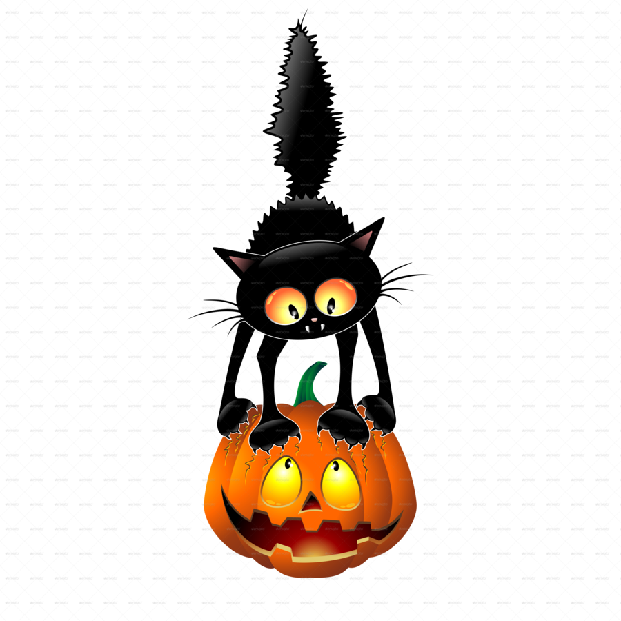 Halloween Cat Cartoon Clipart Cat Cartoon Clip Art - Small Halloween Clip Art - Png Download ...