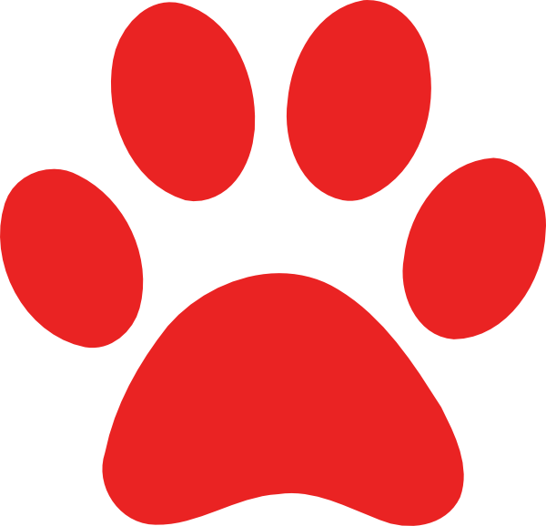 Download Paw Print Clip Art - Red Dog Paw Print - Png Download (#287262 ...