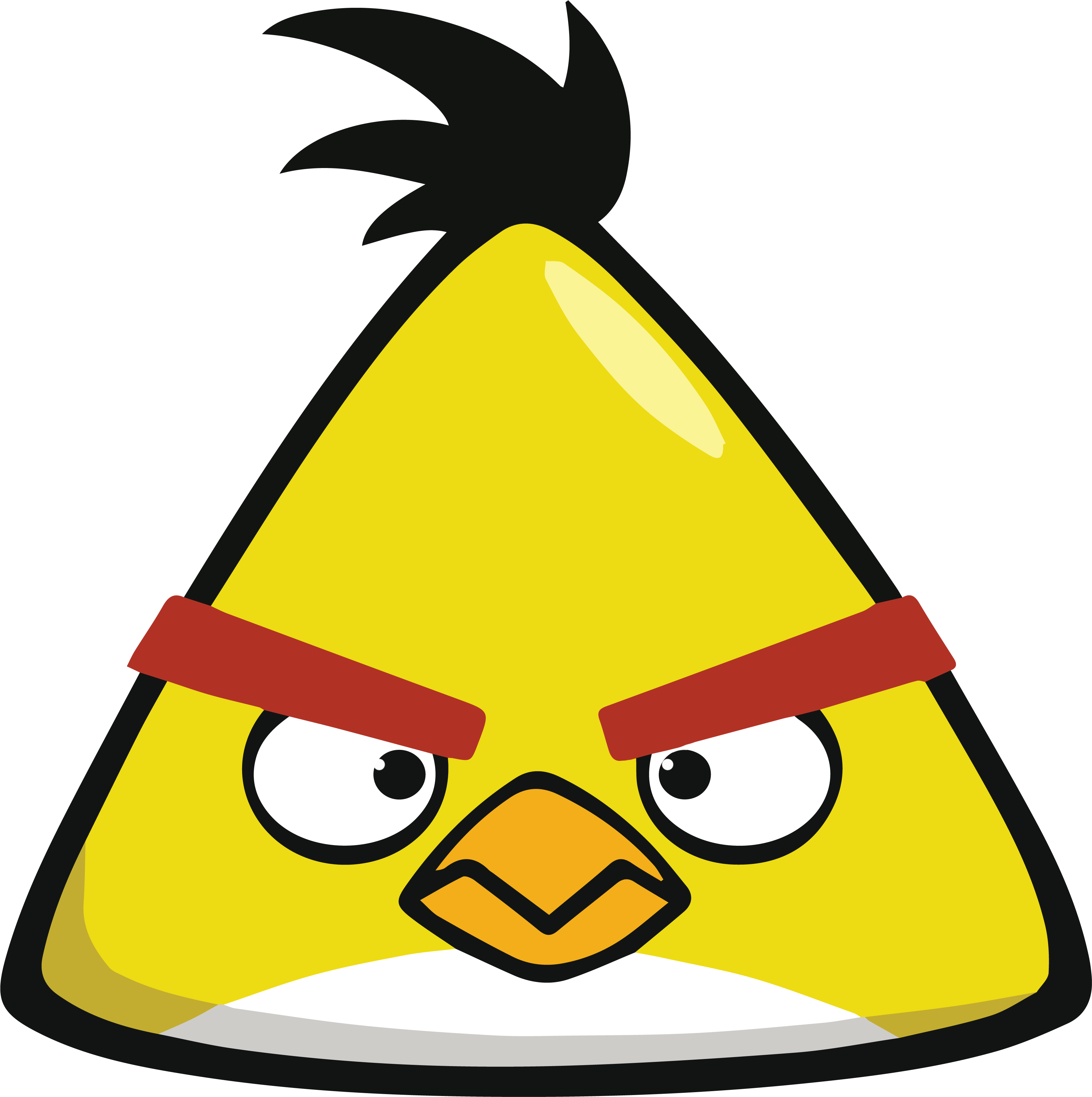 Graphic Download Angry Baseball Clipart - Yellow Angry Bird - Png ...