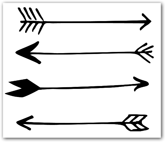 Four Arrows Sticker Clipart - Full Size Clipart (#2804828) - PinClipart