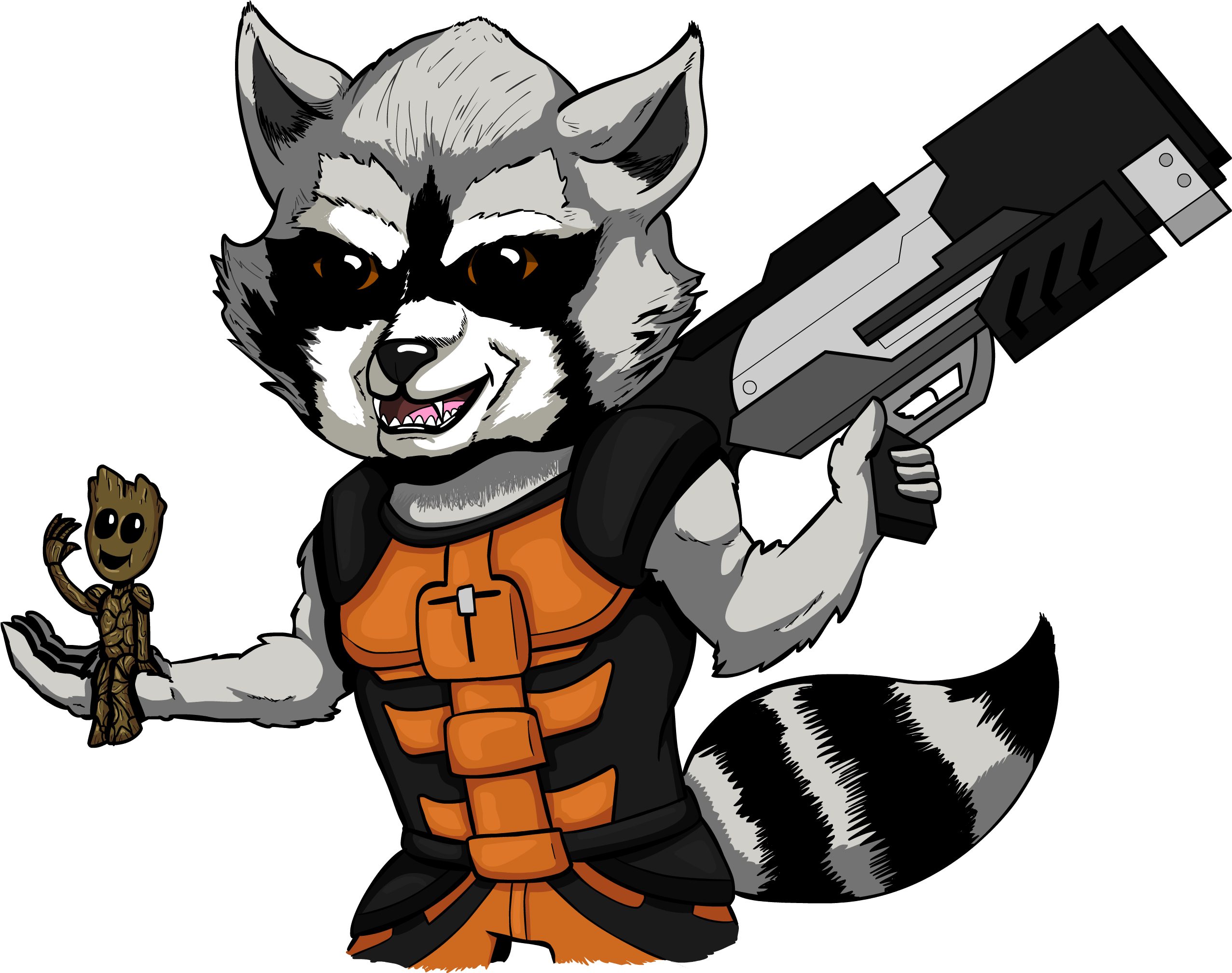 Rocket Raccoon Clipart - Full Size Clipart (#2814374) - PinClipart