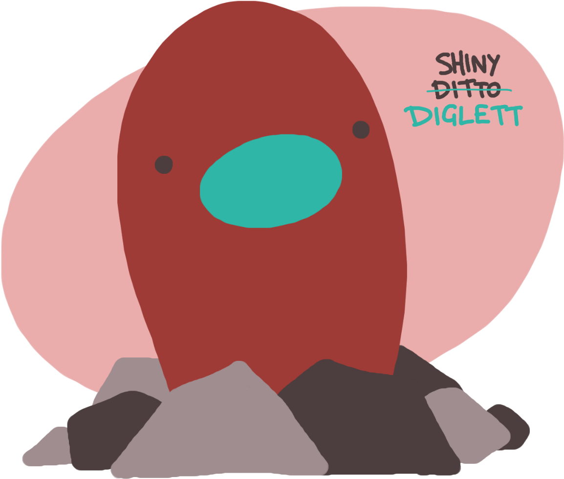 A Shiny Diglett With A Ditto Face But It's Definitely Clipart - Full ...