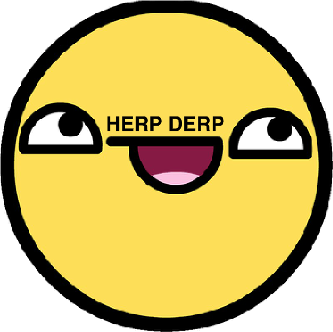 Download Derp Face Clipart - Png Download (#2826817) - PinClipart