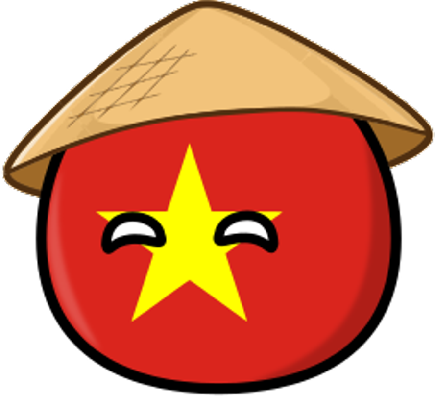 Vietnamball Countryballs Vietnam Vietnamese Communism Clipart - Full ...