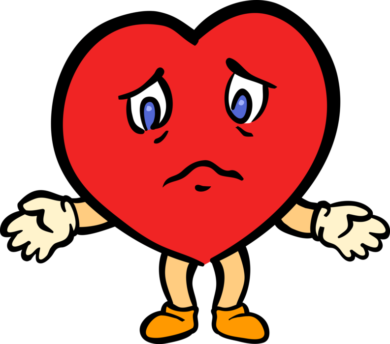 Vector Illustration Of Heartbroken And Forlorn Valentine's Clipart - Full Size Clipart (#2839629 ...