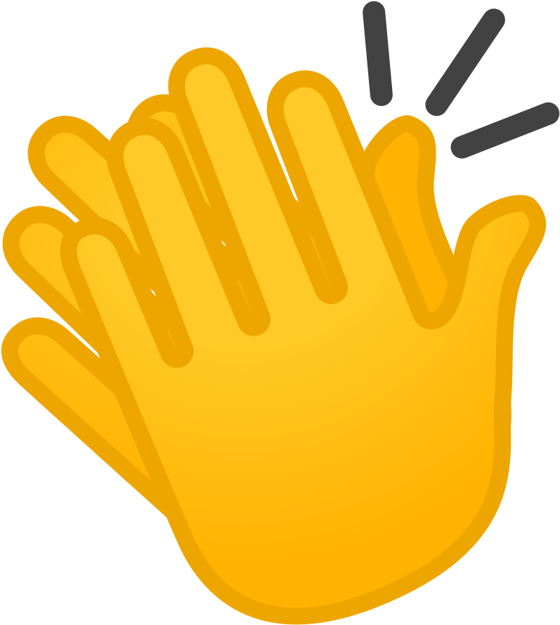 Clapping Hands Icon Clipart - Full Size Clipart (#2849624) - PinClipart