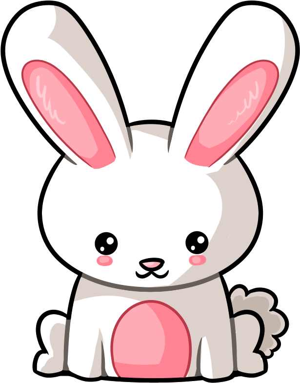 White Easter Bunny Clipart - Full Size Clipart (#2851078) - PinClipart