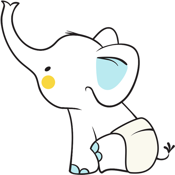 Diaper Clipart Elephant - Png Download - Full Size Clipart (#2856788 ...