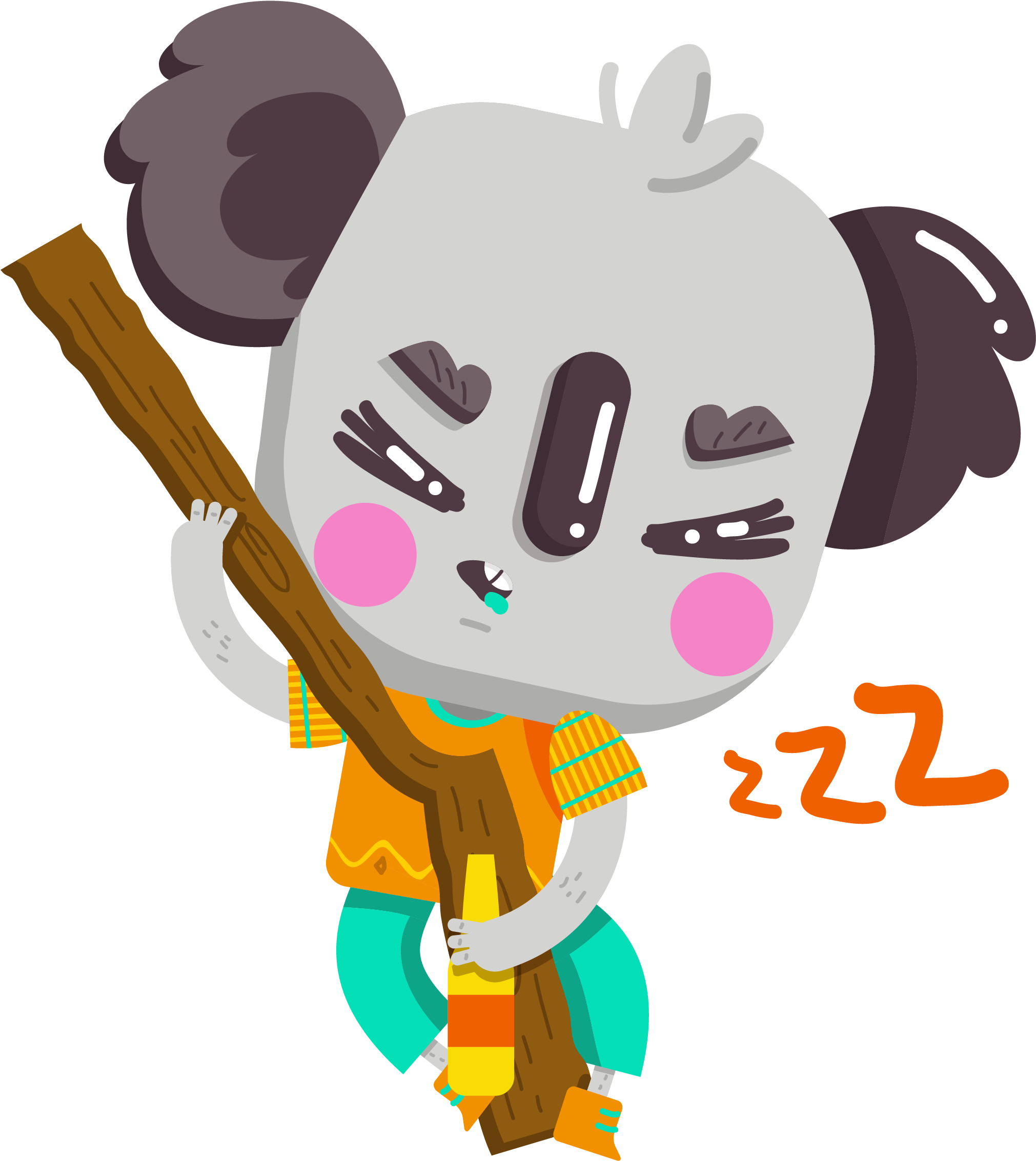 Cute Koala Vibes Messages Sticker-5 Clipart - Full Size Clipart ...