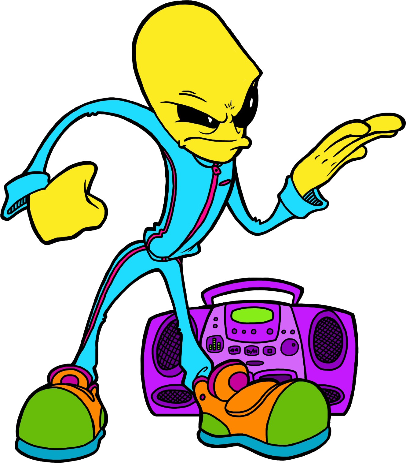 Hip Hop Alien Clipart - Full Size Clipart (#2864010) - PinClipart