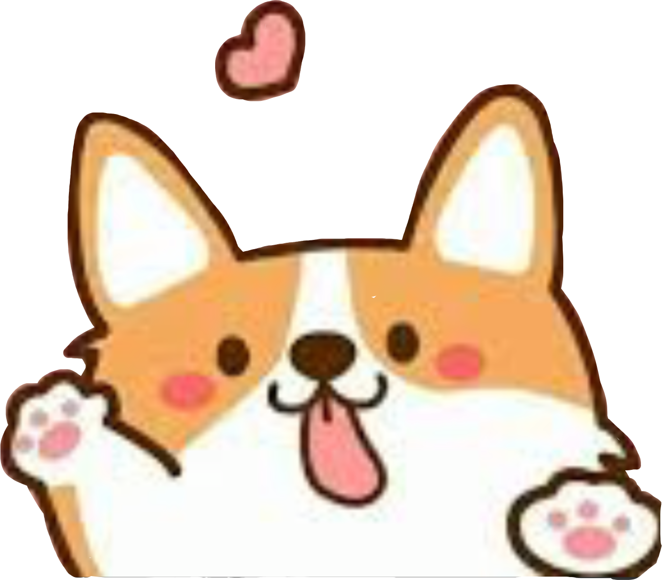 Corgi Sticker Clipart - Full Size Clipart (#2877360) - PinClipart