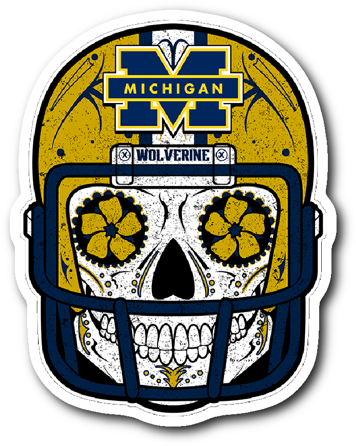Download Custom Michigan Sugar Skull Stickers Clipart (#2877713 ...