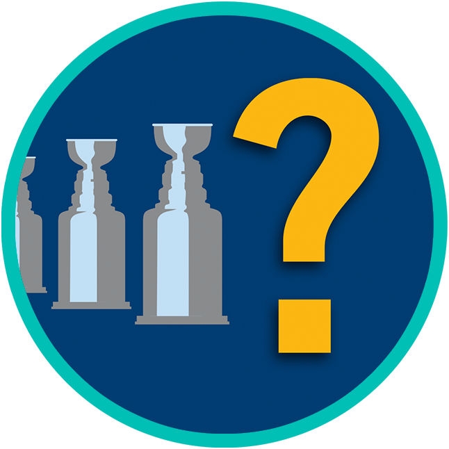 A Question Mark Sits At The Head Of A Row Of Trophies Clipart - Full ...