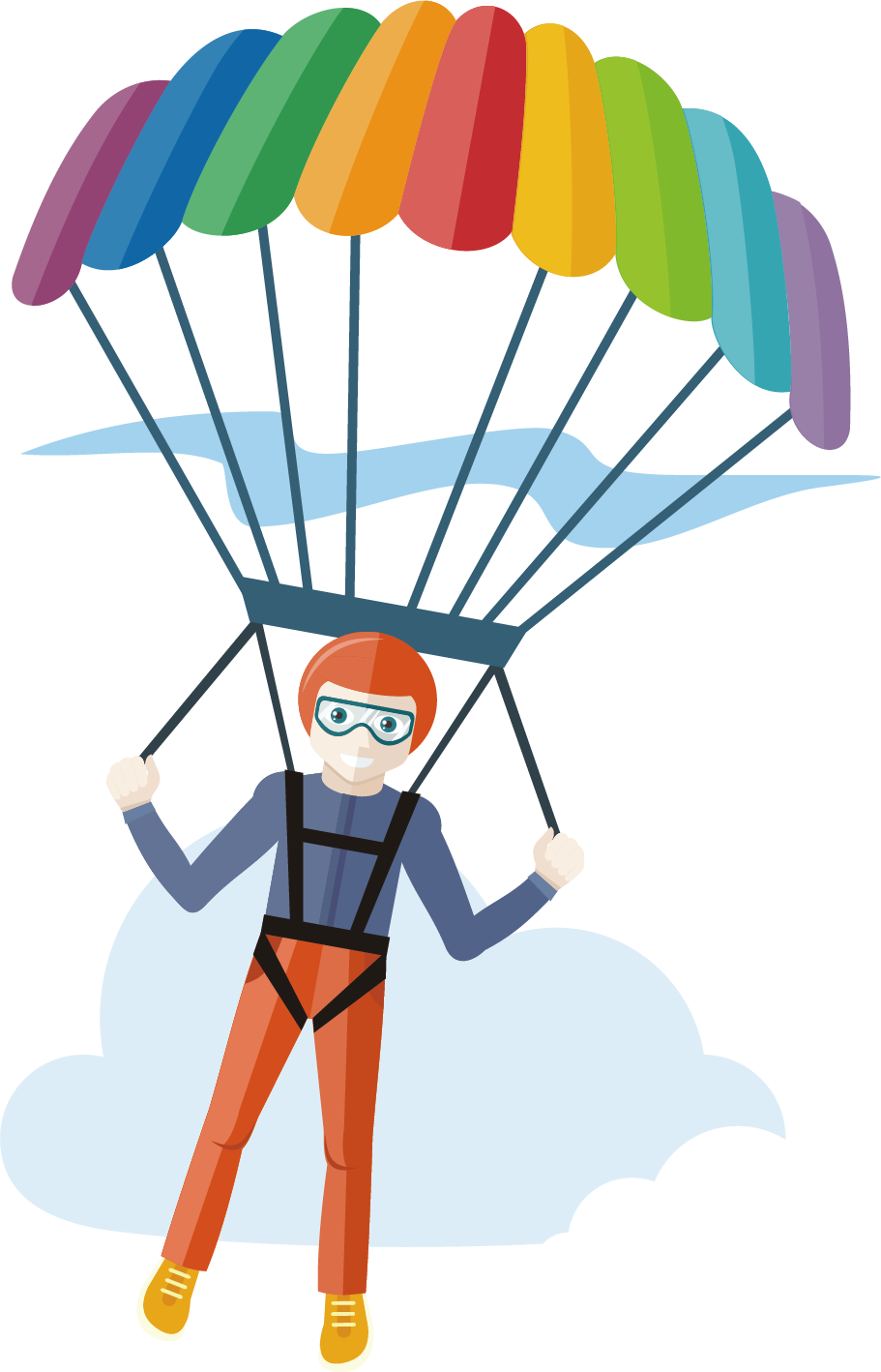 Download Parachuting Skydiver Poster Sport Clipart (#2891083) - PinClipart