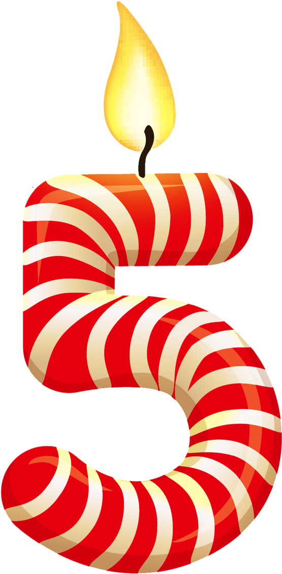 5 Birthday Candle Png Clipart - Full Size Clipart (#2895572) - PinClipart