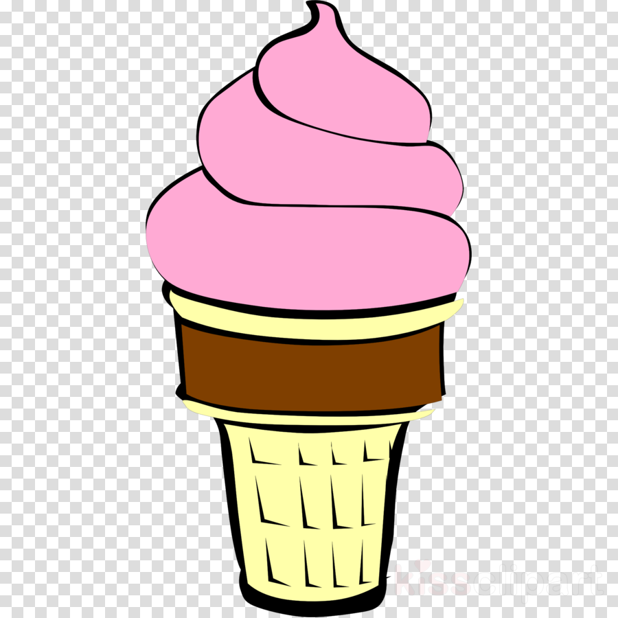 Download Strawberry Ice Cream Cone Clip Art Clipart - Ice Cream - Png ...