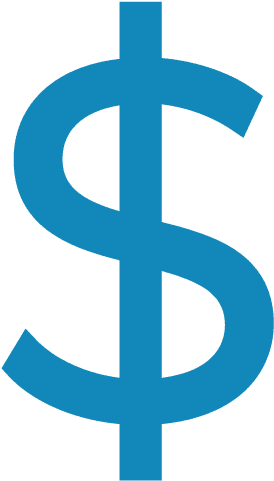 Dollar Sign In Blue Clipart - Full Size Clipart (#2903242) - PinClipart