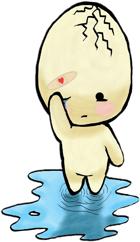 Moot Cute Sticker Egg Cry Sad Hurt Clipart - Full Size Clipart ...