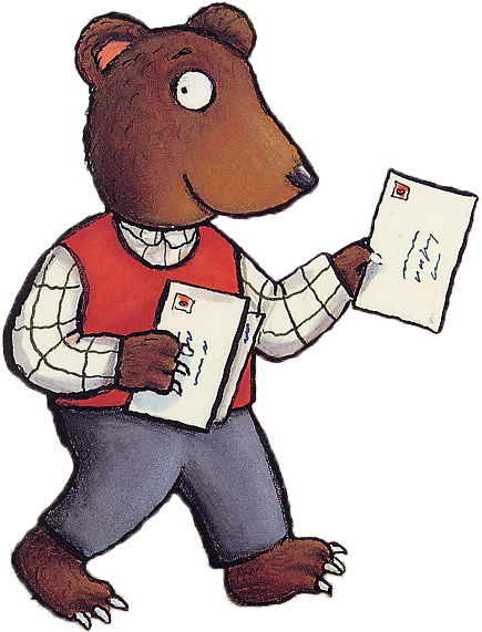 Bear Is Writing Letters To His Friends Clipart - Full Size Clipart ...