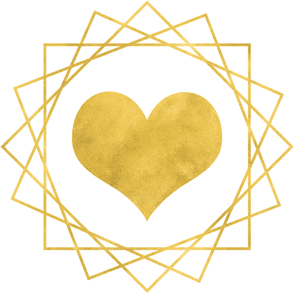 Gold Heart Symbol Clipart - Full Size Clipart (#2911381) - PinClipart