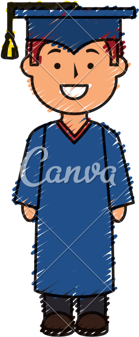 Graduate Drawing Uniform Clipart - Full Size Clipart (#2911409 ...