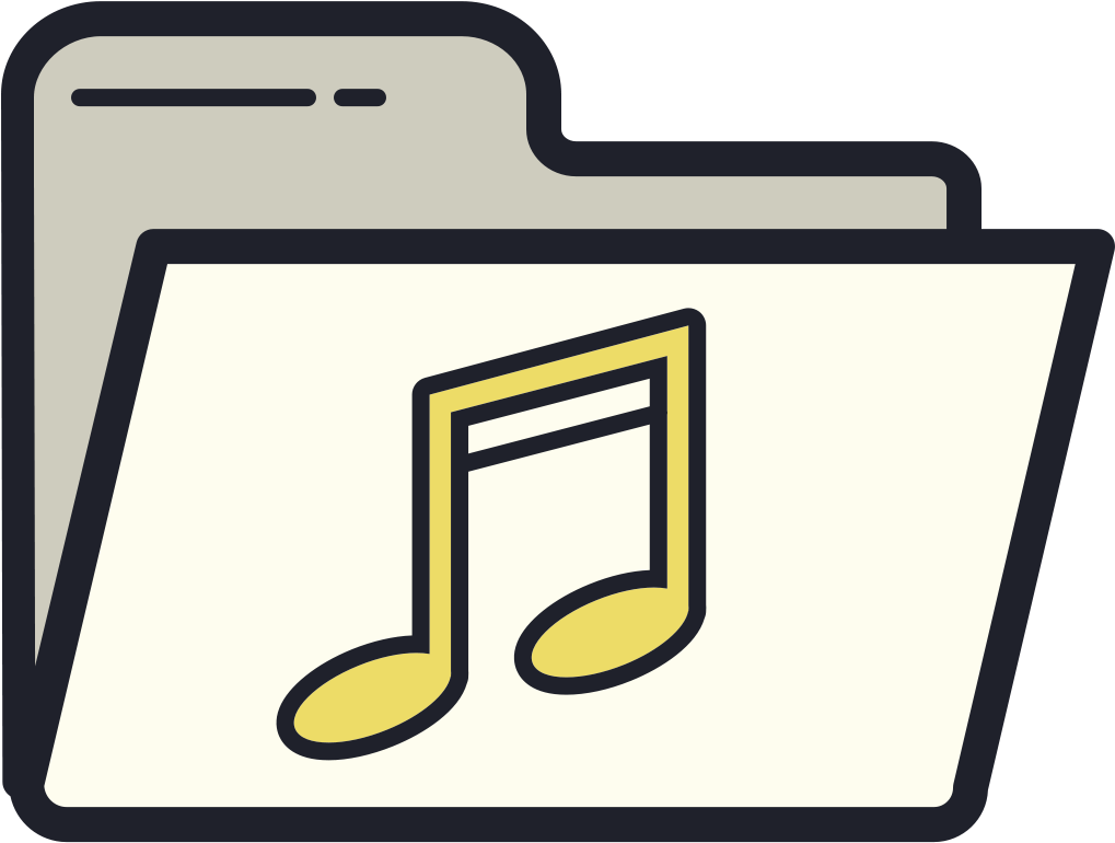 Music Folder Icon Clipart - Full Size Clipart (#2937227) - PinClipart