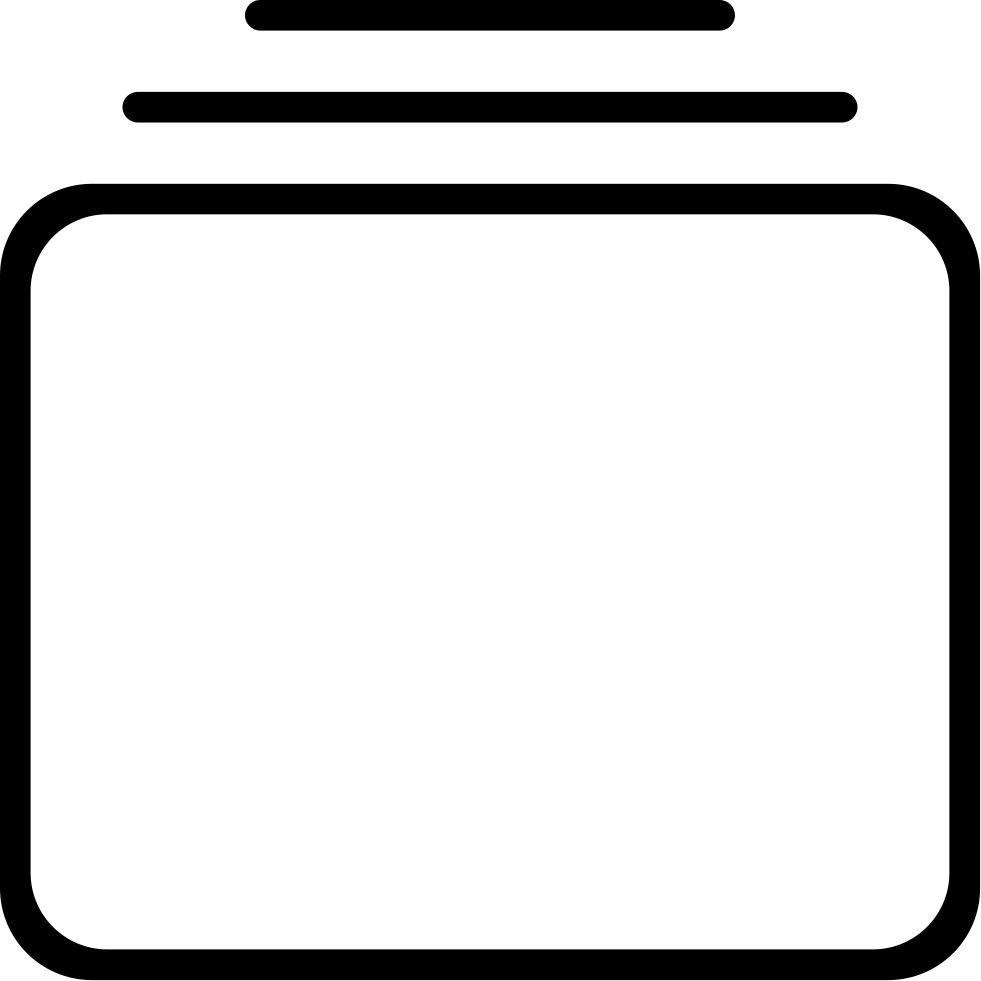 Rectangle Of Rounded Shape With Two Lines Up Comments Clipart - Full ...