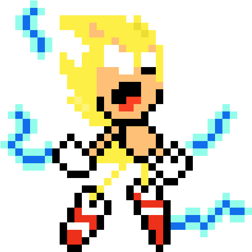 My Super Sonic 8-bit Clipart - Full Size Clipart (#2955683) - PinClipart