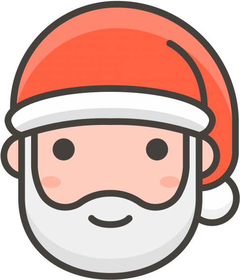 Santa Claus Emoji Clipart - Full Size Clipart (#2962244) - PinClipart