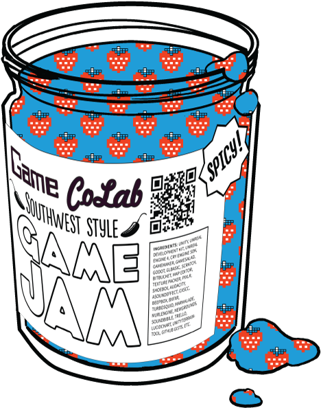 Two Game Colab Game Jam Tee Designs Designed By Moi Clipart - Full Size ...