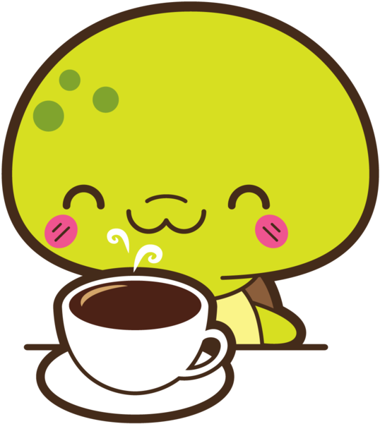 Happy Turtle Loves Coffee Clipart - Full Size Clipart (#2982455 ...