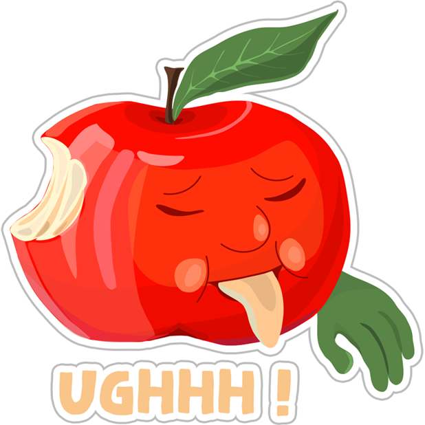 Funny Red Apple Stickers Messages Sticker-9 Clipart - Full Size Clipart ...