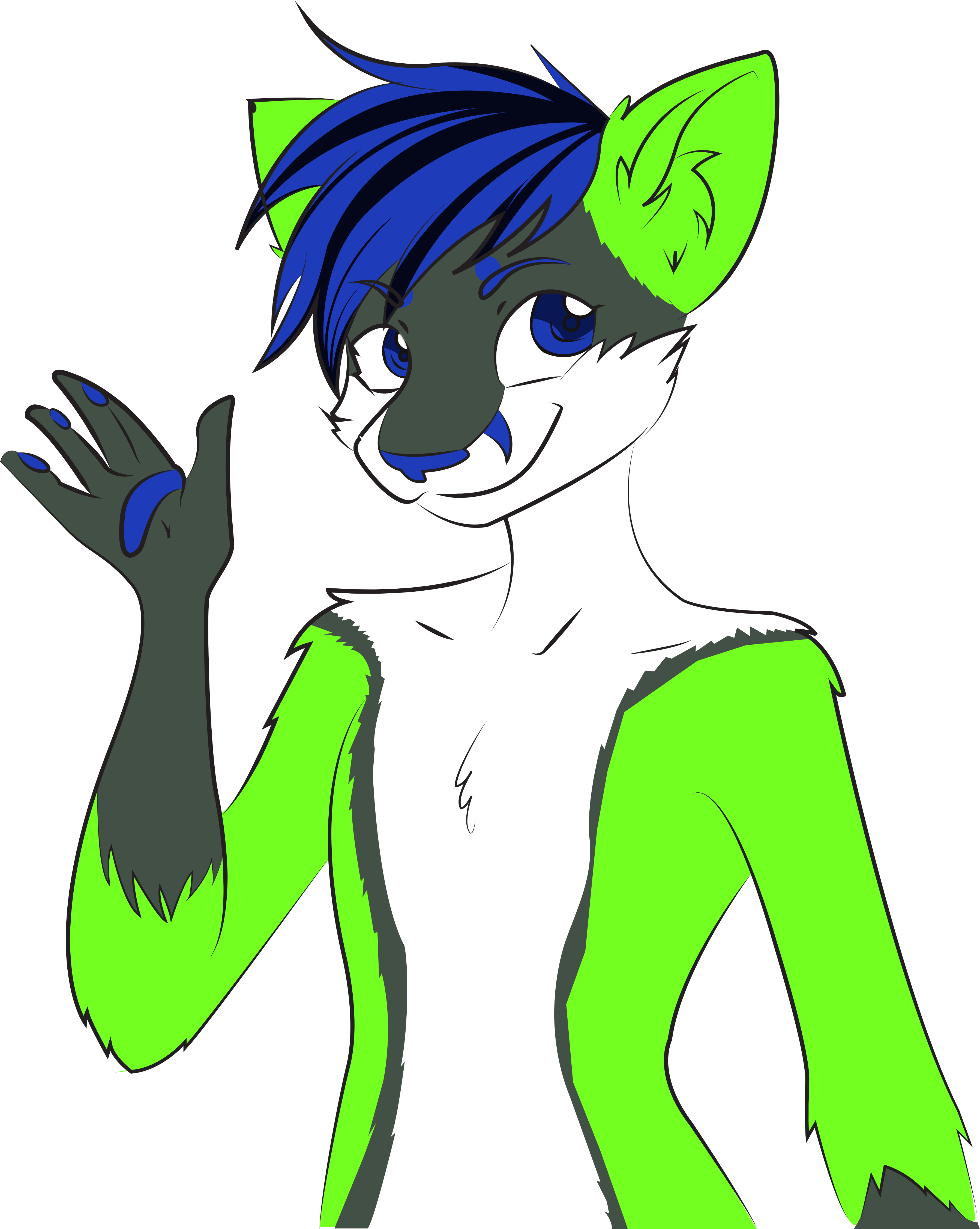 Kiwi Fox Wave Clipart - Full Size Clipart (#2990583) - PinClipart