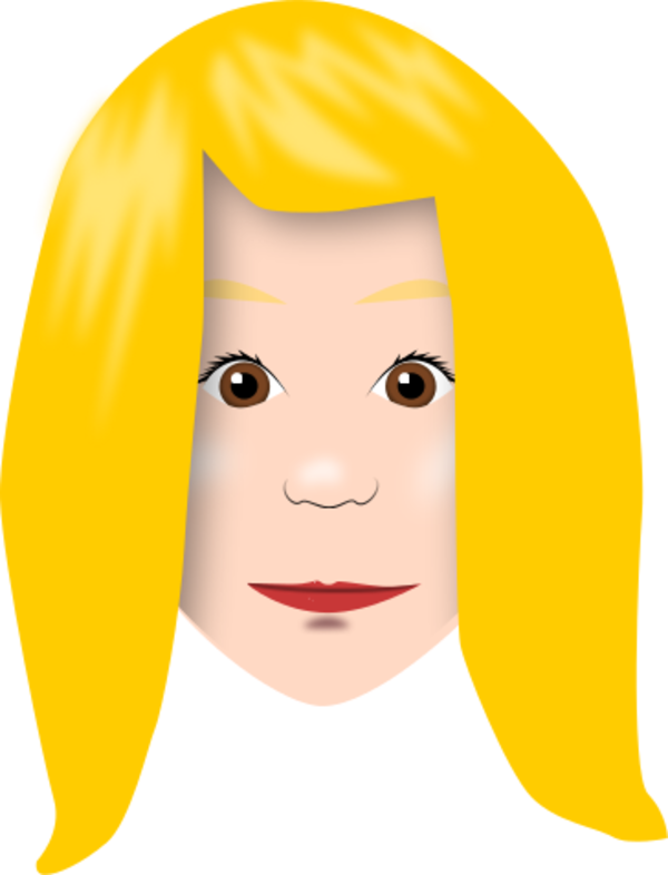Download Girl Face With Blonde Hair Vector Clip Art - Blonde Hair And ...