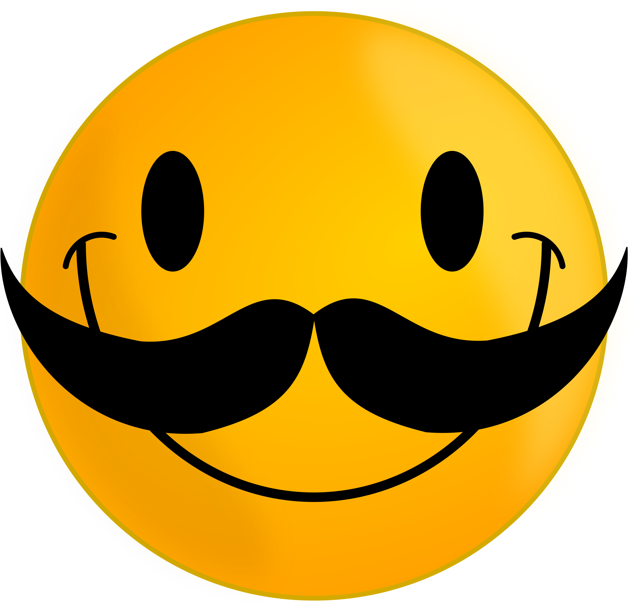 Download Smile With Mustache Clipart, Vector Clip Art Online, - Smiley ...