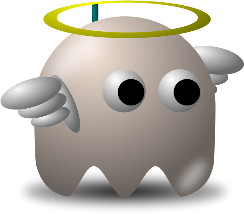 Halo Clip Art Download - Pacman Angel - Png Download - Full Size ...