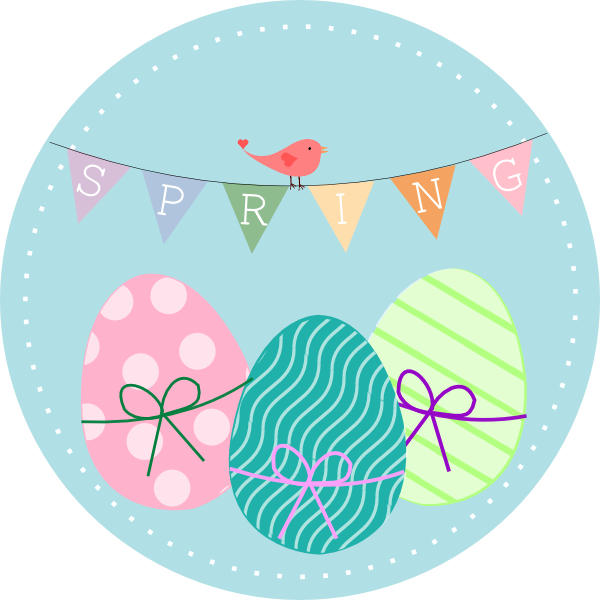 Spring With Easter Eggs And Bird Svg Clip Arts 600 - Png Download ...