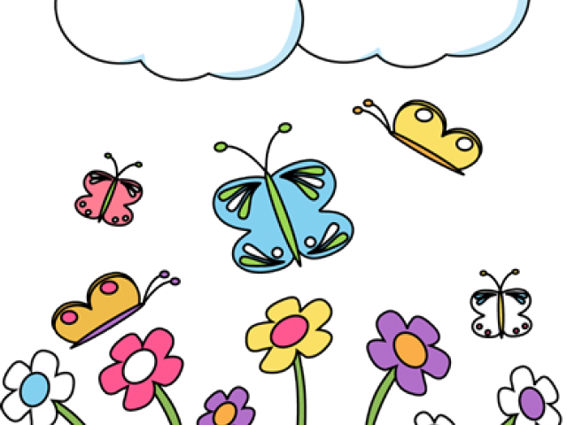 Spring Clipart Adorable - Simple Spring Season Drawing - Png Download ...