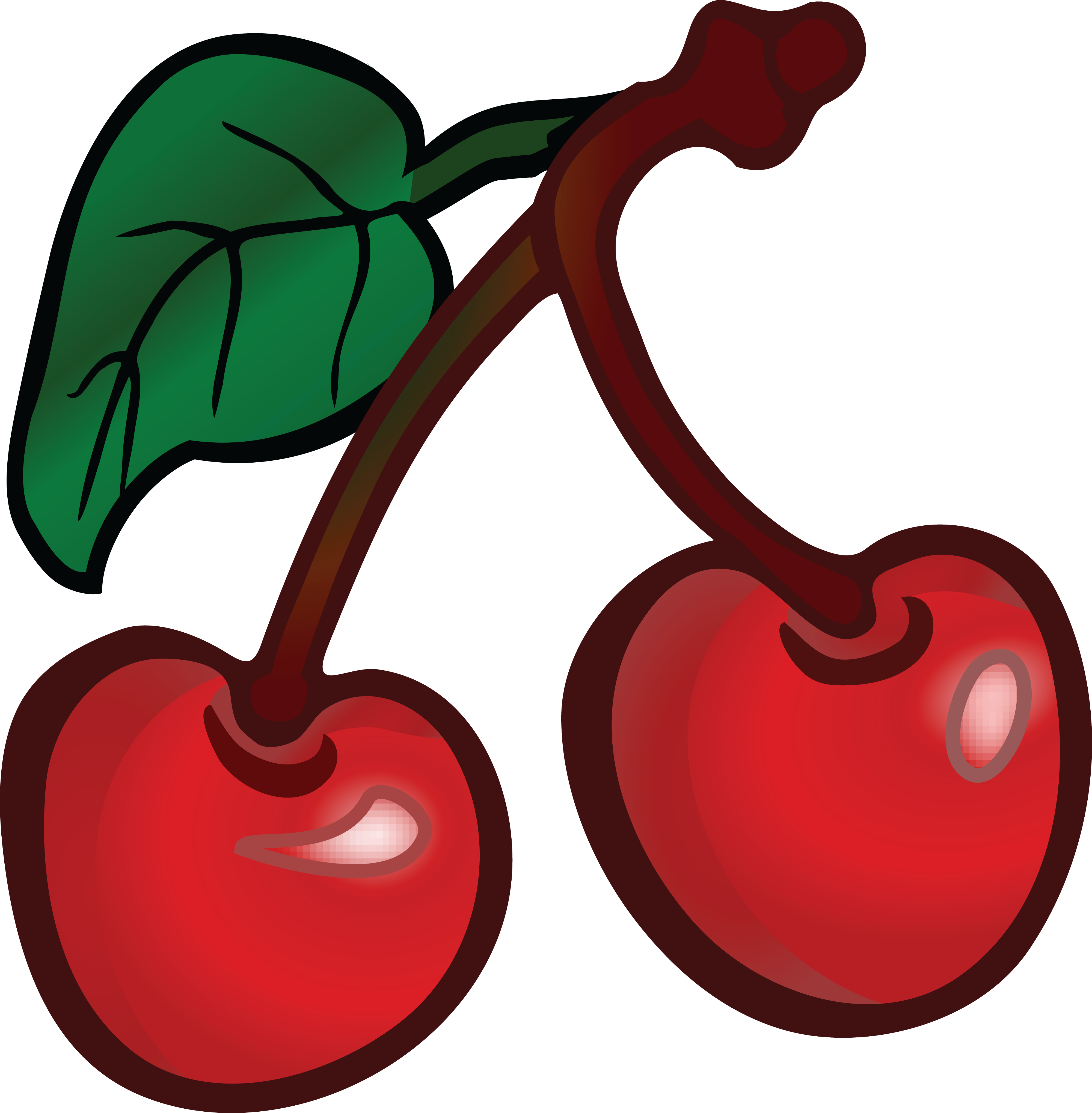 Free Clipart Of Cherries - Clip Art Cherries - Png Download - Full Size ...