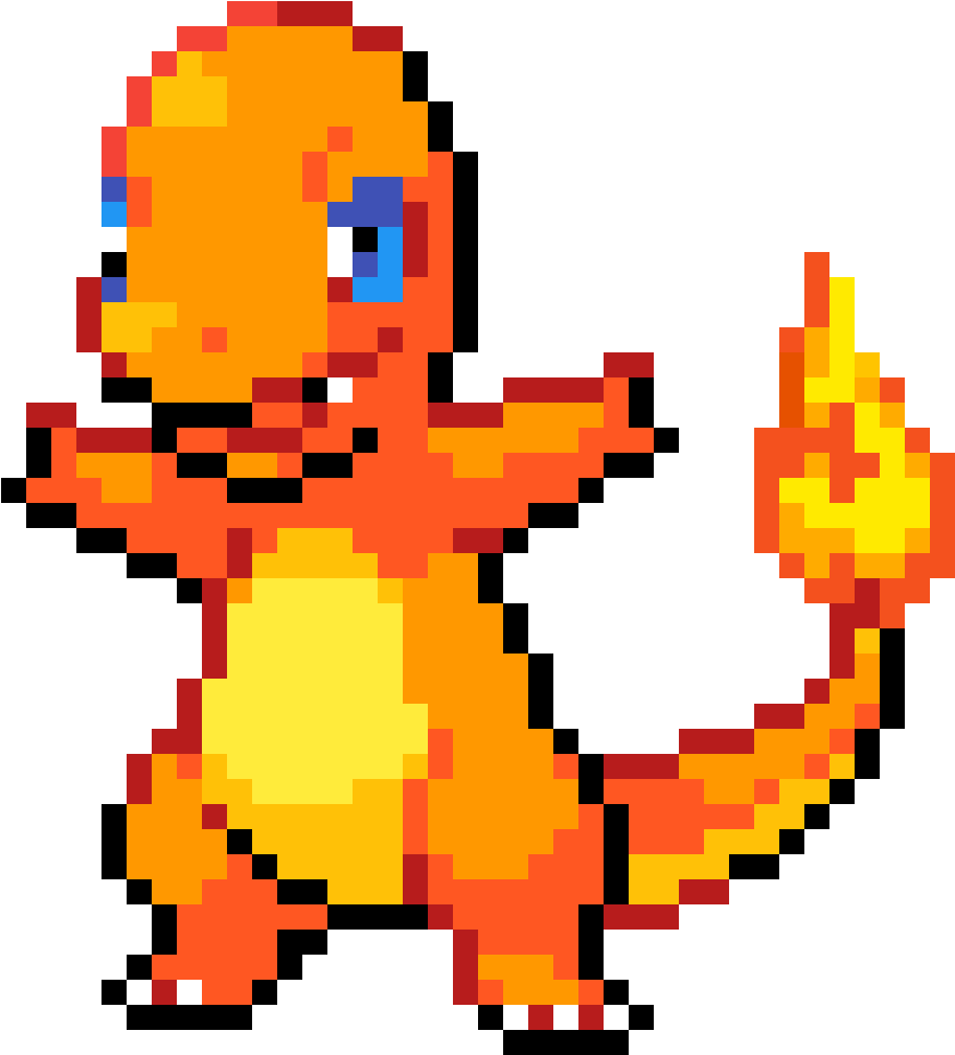 Charmander Pixel Art , Png Download Clipart - Full Size Clipart ...