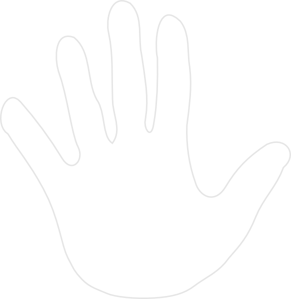 Handprint Clipart Black And White - Png Download - Full Size Clipart ...