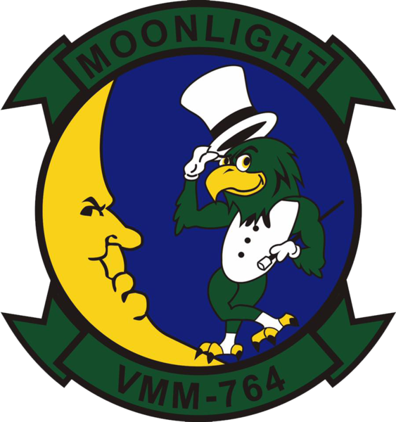 Download Usmc Vmm-764 Moonlight Sticker With Osprey Military, Clipart ...
