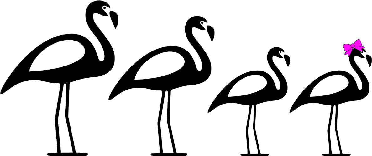 Flamingo Clip Art Black And White - Png Download - Full Size Clipart ...