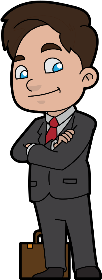 Smirking Cartoon Businessman Clipart - Full Size Clipart (#3044612 ...