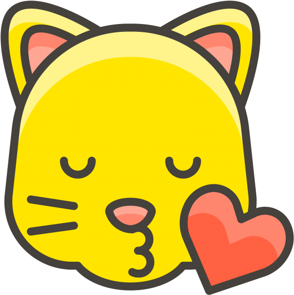 Kissing Cat Face Emoji Clipart Full Size Clipart 3055607 Pinclipart