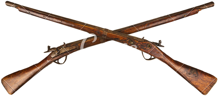 Two Crossed Vintage Rifles Clipart - Full Size Clipart (#3055911 ...